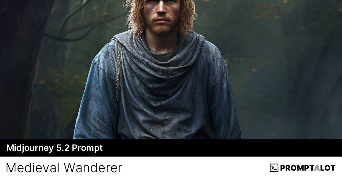 "Medieval Wanderer" Midjourney 5.2 Image [FULL PROMPT] – Promptalot