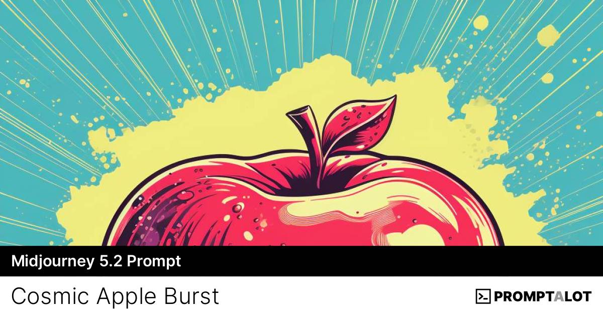 "Cosmic Apple Burst" Midjourney 5.2 Prompt – Promptalot