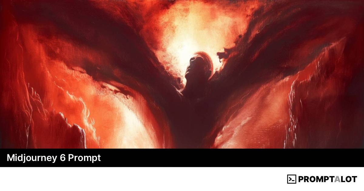 "Crimson Skies Awakening" Midjourney 6 Prompt – Promptalot