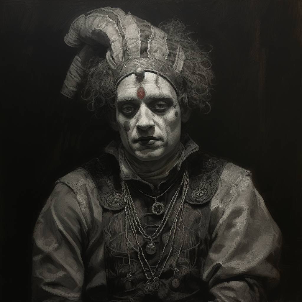 "Veiled Jester" Midjourney 5.2 Image [FULL PROMPT] – Promptalot