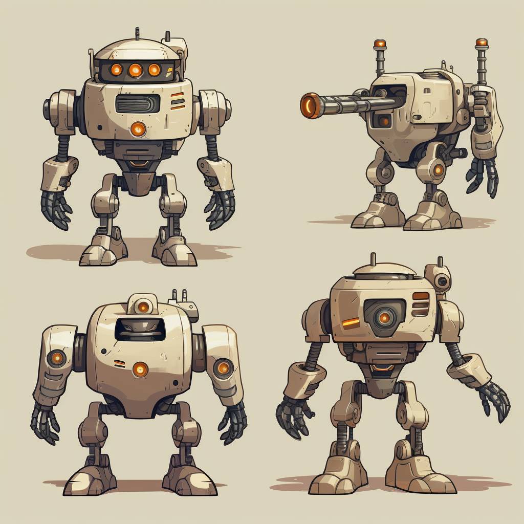 "Quadruple Robot Stance" Midjourney 5.2 Image [FULL PROMPT] – Promptalot