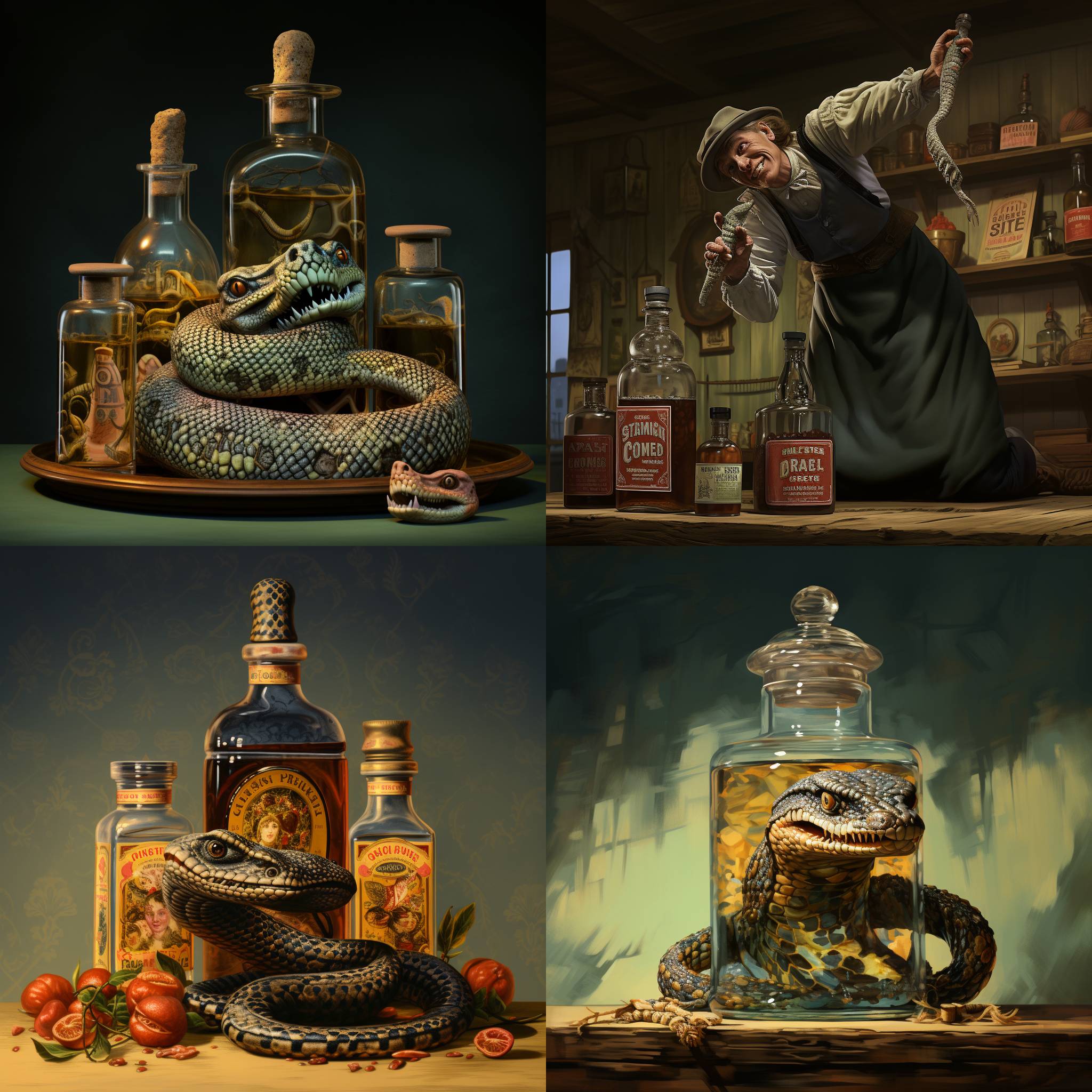 "Serpent's Elixir" Midjourney 5.2 Image [FULL PROMPT] – Promptalot