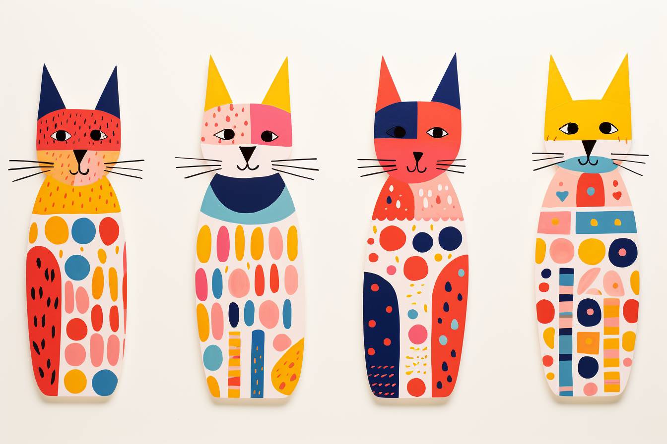 Colorful Cat Collage Midjourney 5 2 Prompt Promptalot