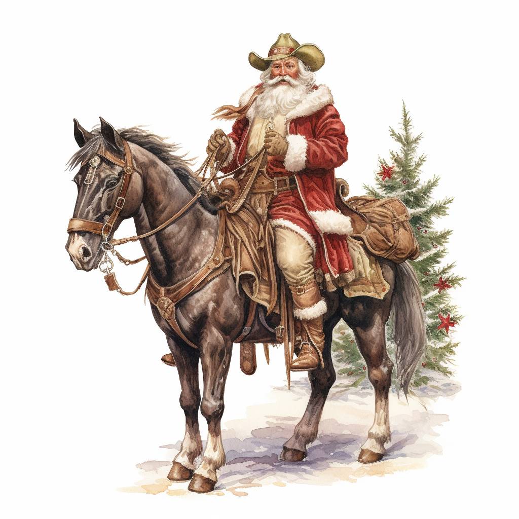 "Cowboy Santa Claus" Midjourney 5.2 Image [FULL PROMPT] – Promptalot