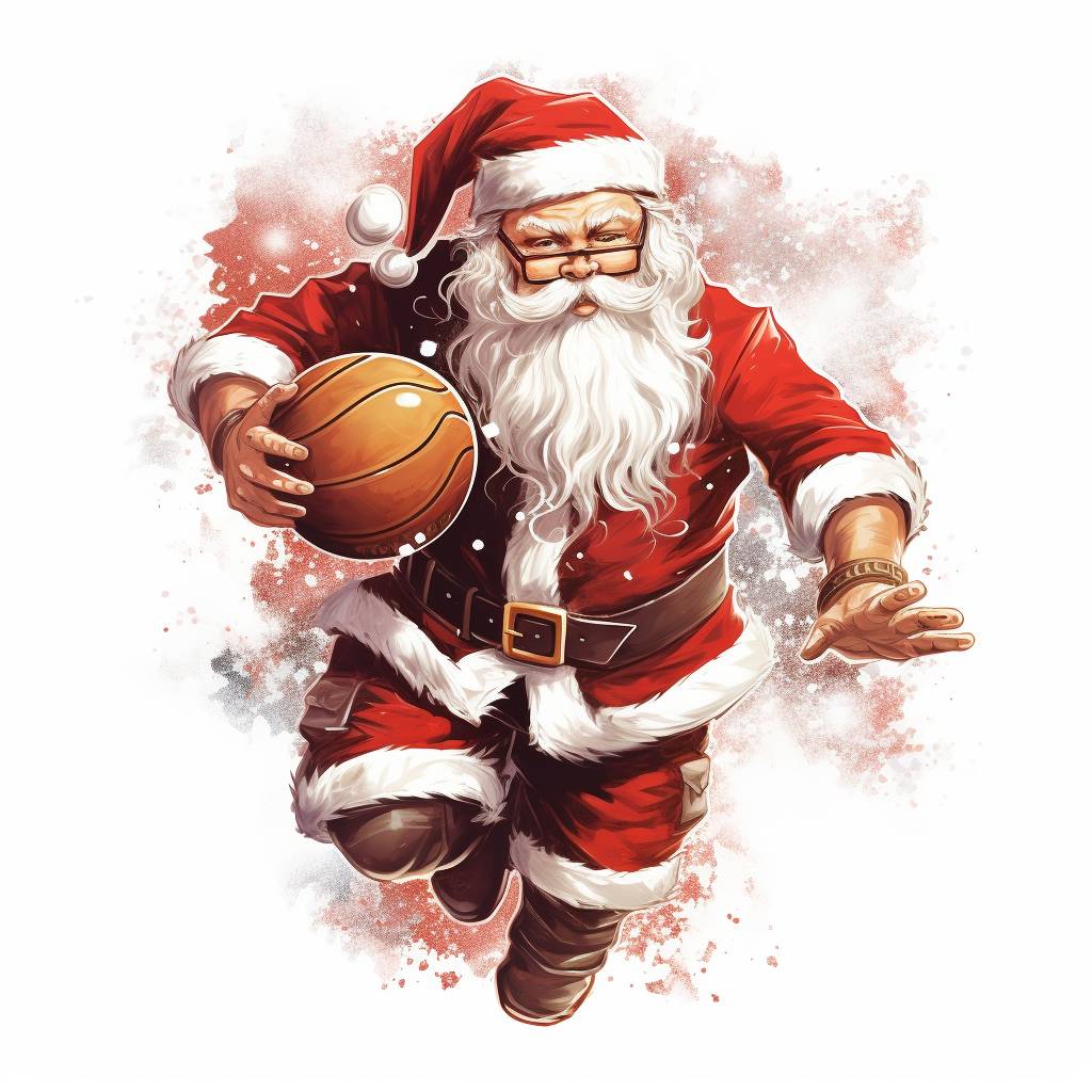 "Slam Dunk Santa" Midjourney 5.2 Image [FULL PROMPT] – Promptalot