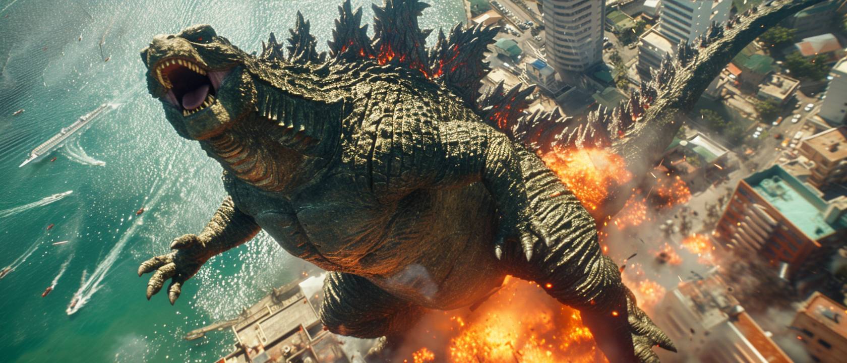 "Godzilla Rampage" Midjourney 6 Image [FULL PROMPT] – Promptalot