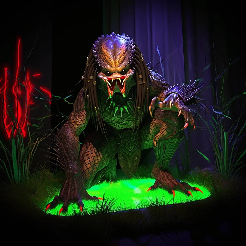 "Neon Predator" Midjourney 5.2 Image [FULL PROMPT] – Promptalot