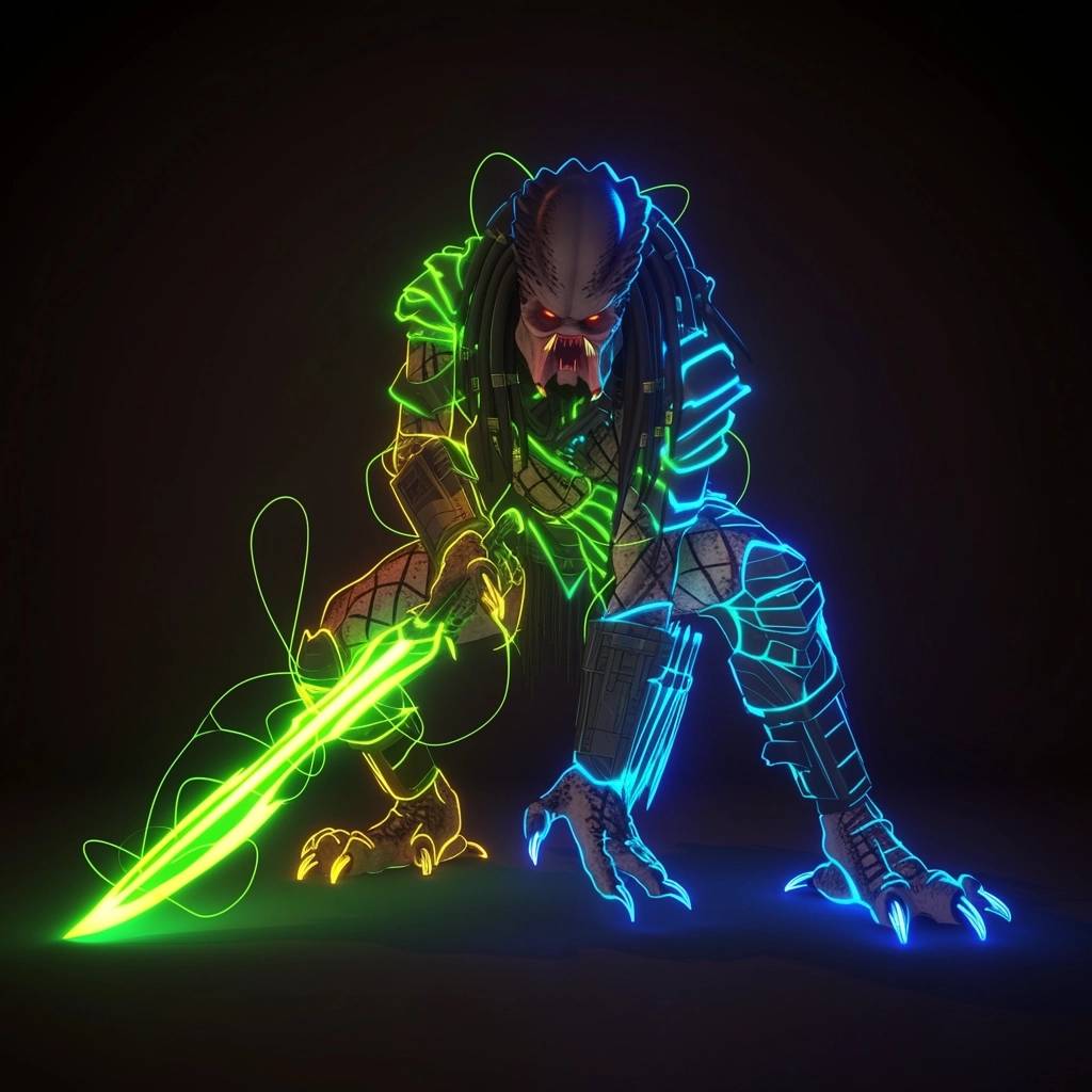 "Neon Predator" Midjourney 5.2 Prompt – Promptalot